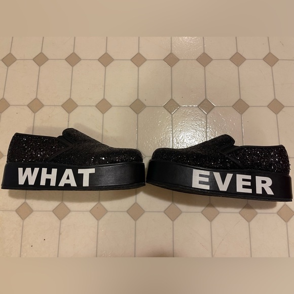 T.U.K | Shoes | Tuk Platform Black Sparkle Whatever Glitter Shoes ...